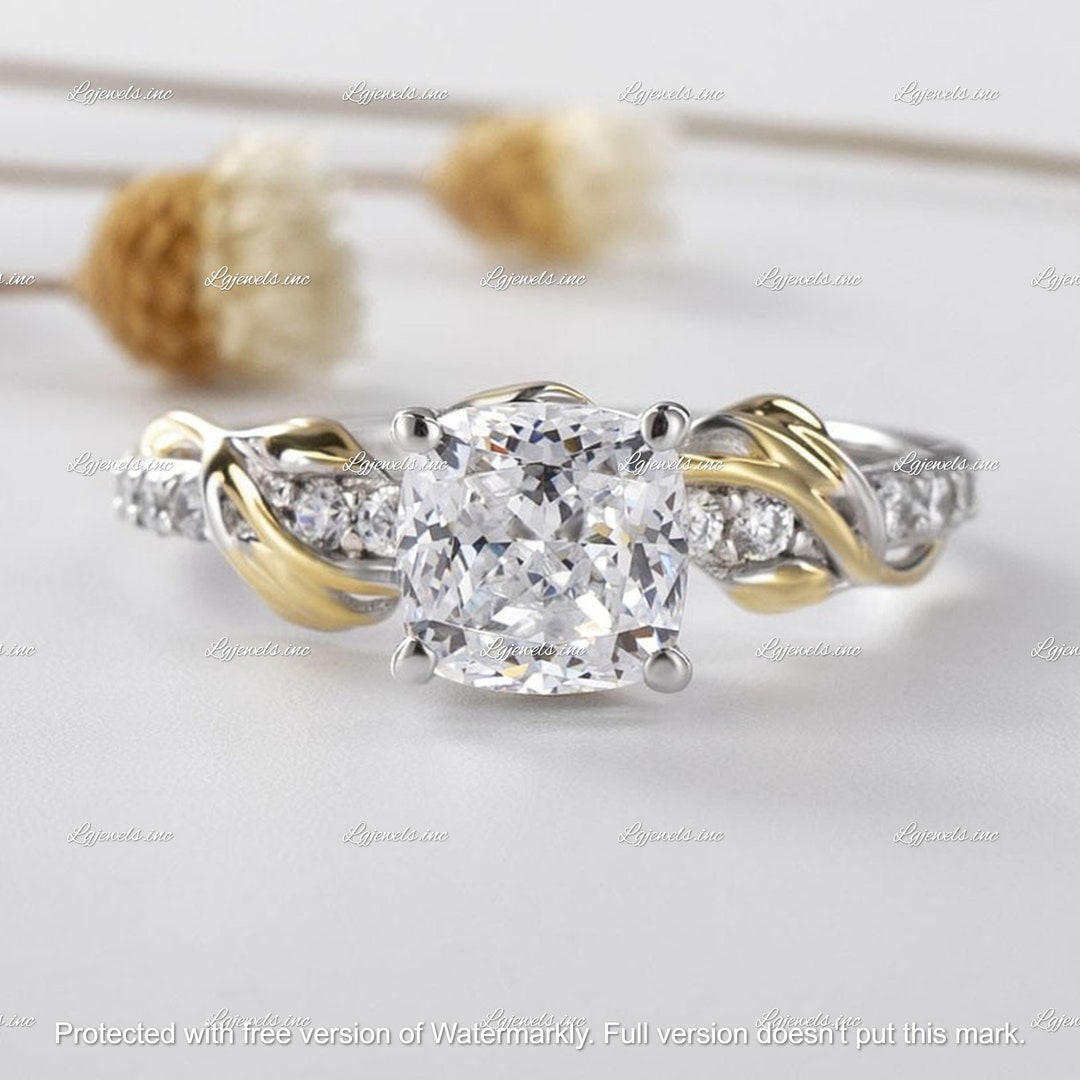 Infinity Crossover Engagement Ring Cushion Cut Diamond - Etsy