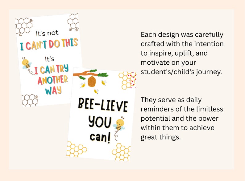 Motivational Posters for Classroom and Family, Growth Mindset, Positive ...