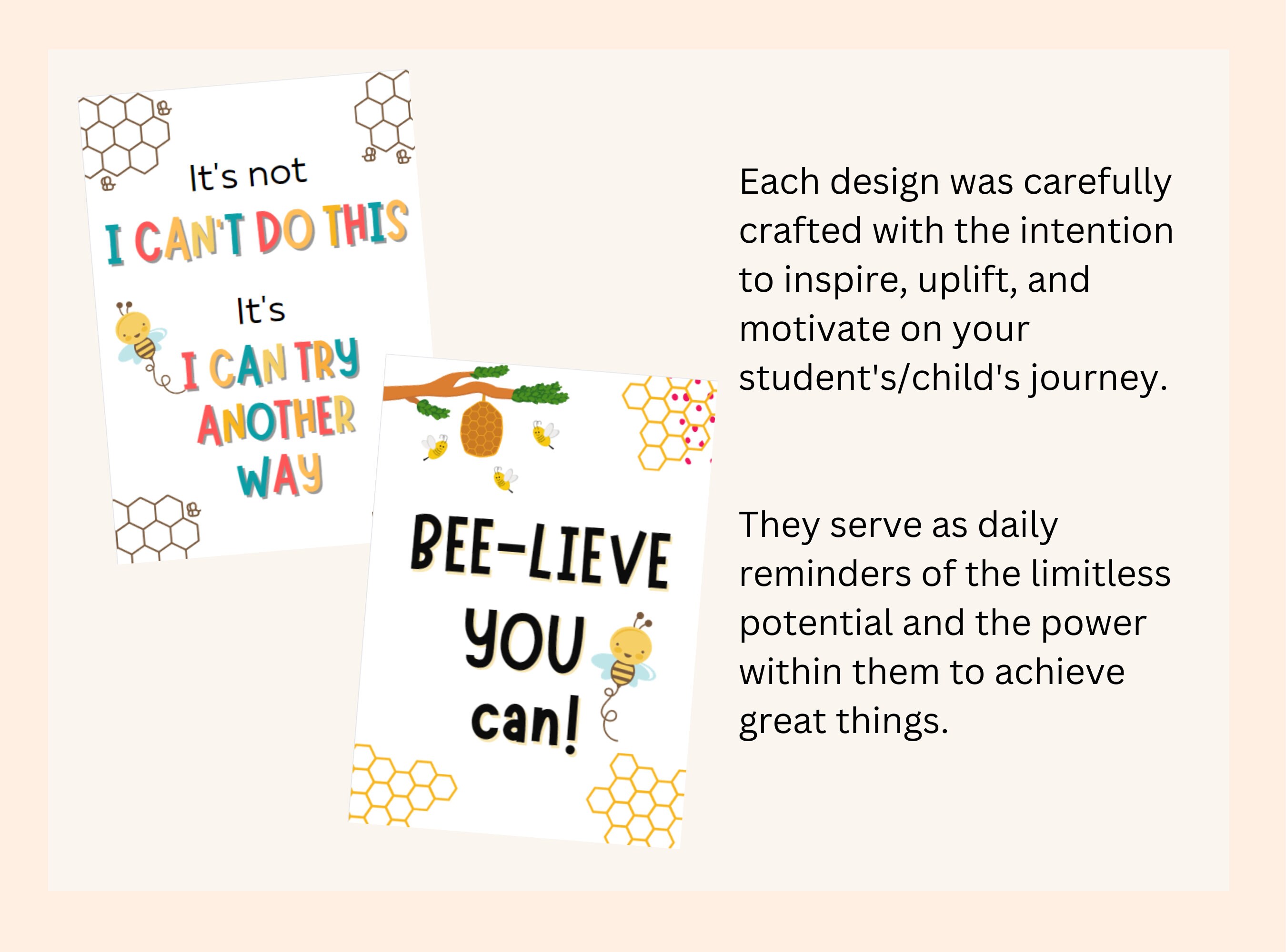 Motivational Posters for Classroom and Family, Growth Mindset, Positive ...