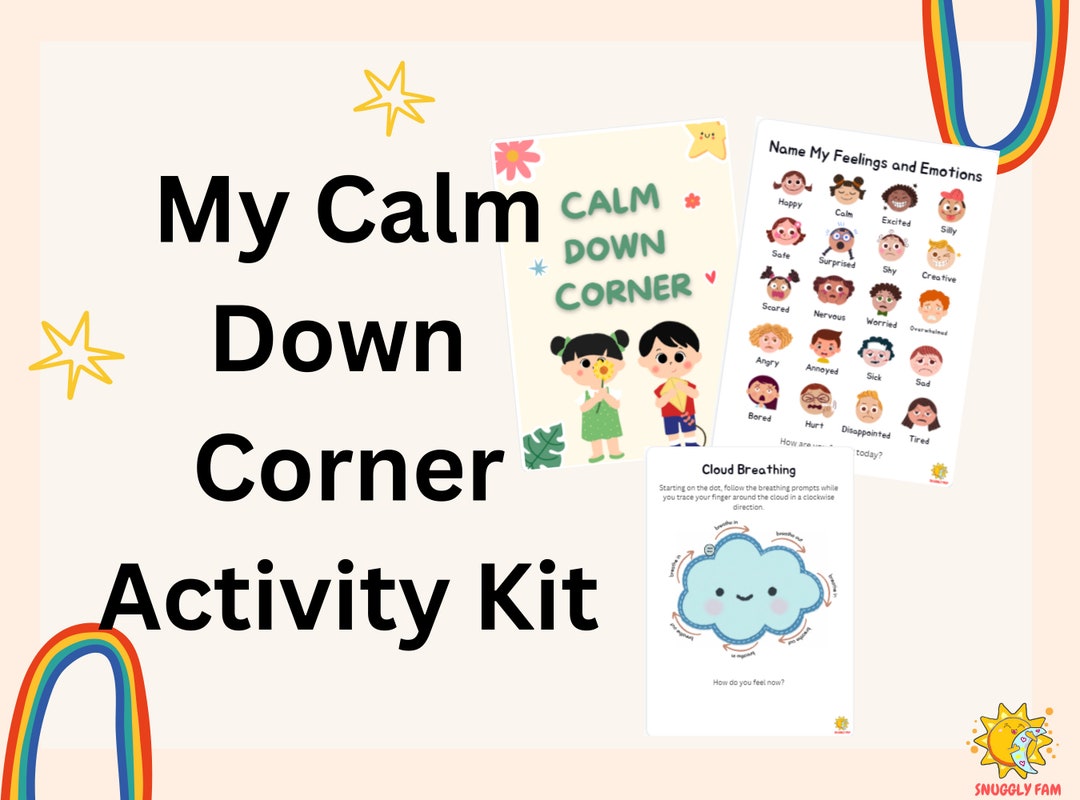 Calm Down Corner Activity Kit Emotion Posters Strategies Mindfulness ...