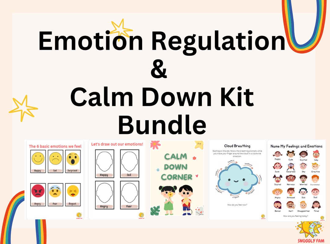 Calm Down Bundle Emotion Regulation Activity Kit Preschool Learning ...