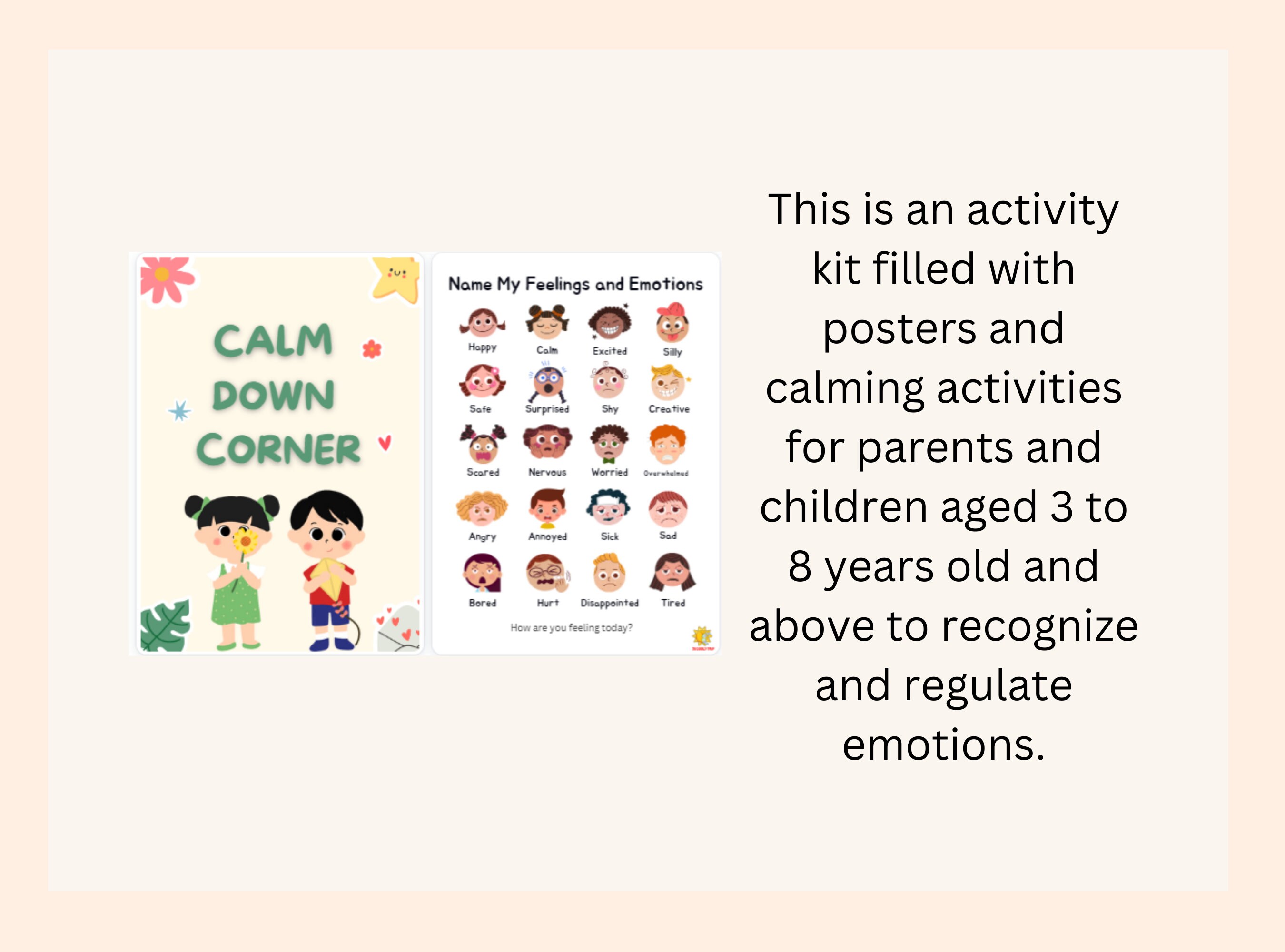 Calm Down Corner Activity Kit Emotion Posters Strategies Mindfulness ...