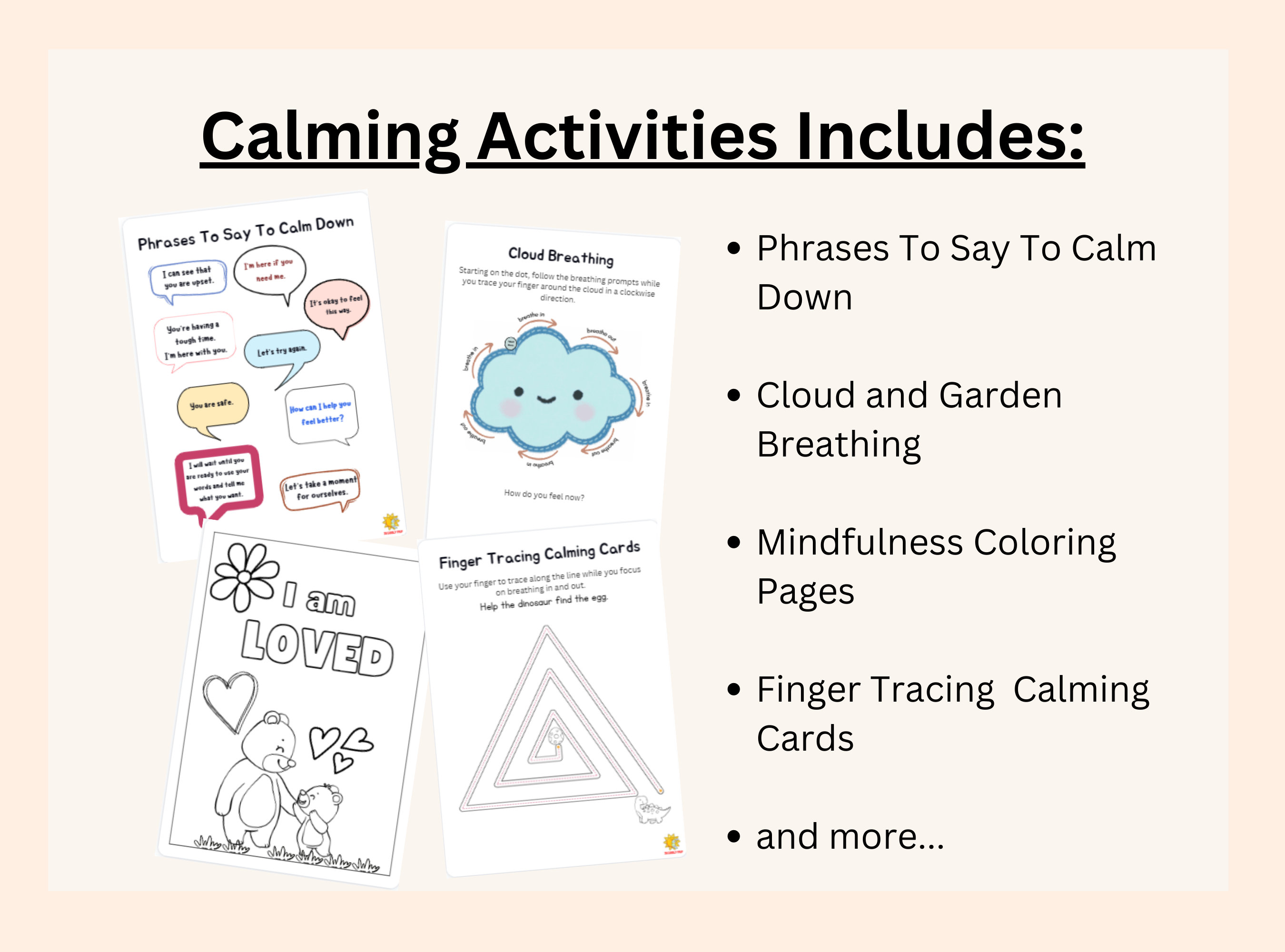 Calm Down Corner Activity Kit Emotion Posters Strategies Mindfulness ...