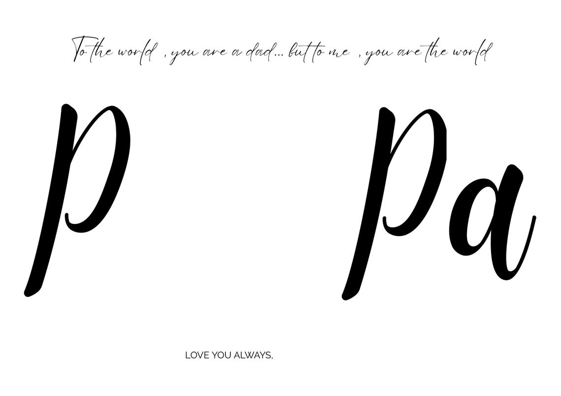 Papa Handprint Father’s Day Printable | to the World You Are Dad Quote ...