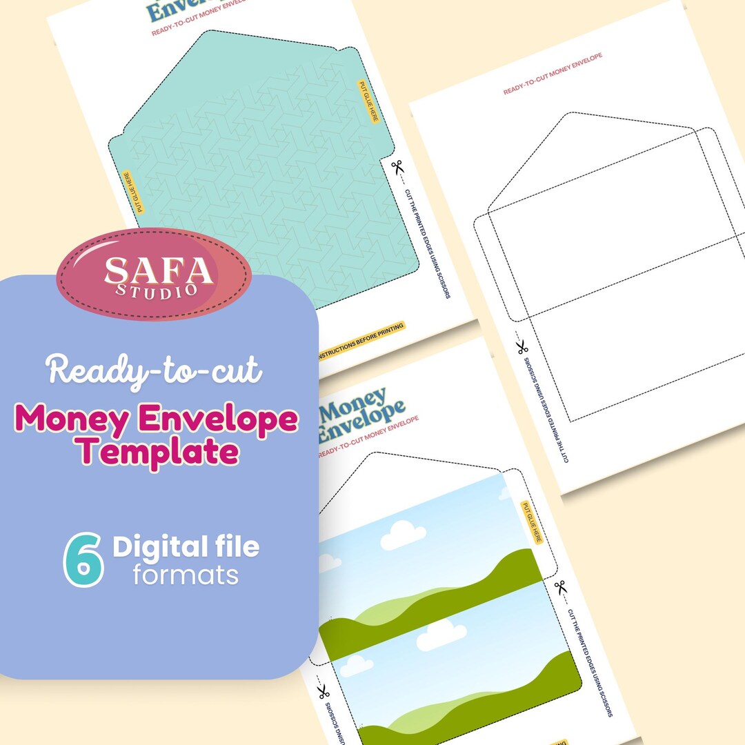 Drag and Drop Cash Envelope Template, SVG, PNG, Canva,printable Cash ...