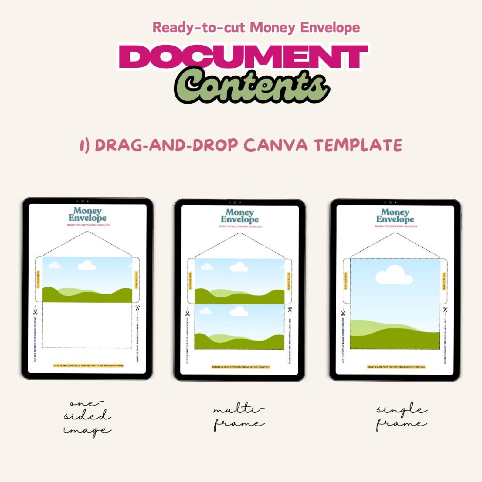 Drag and Drop Cash Envelope Template, SVG, PNG, Canva,printable Cash ...