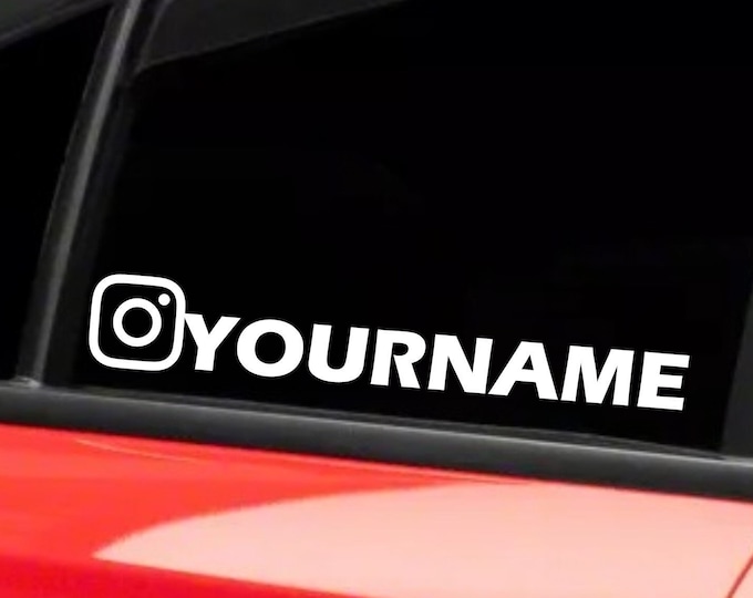 Personalized Custom Instagram Name Vinyl Decal Sticker Car Window ...