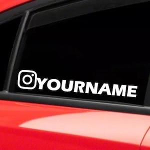 Personalized Custom Instagram Name Vinyl Decal Sticker | Car Window ...