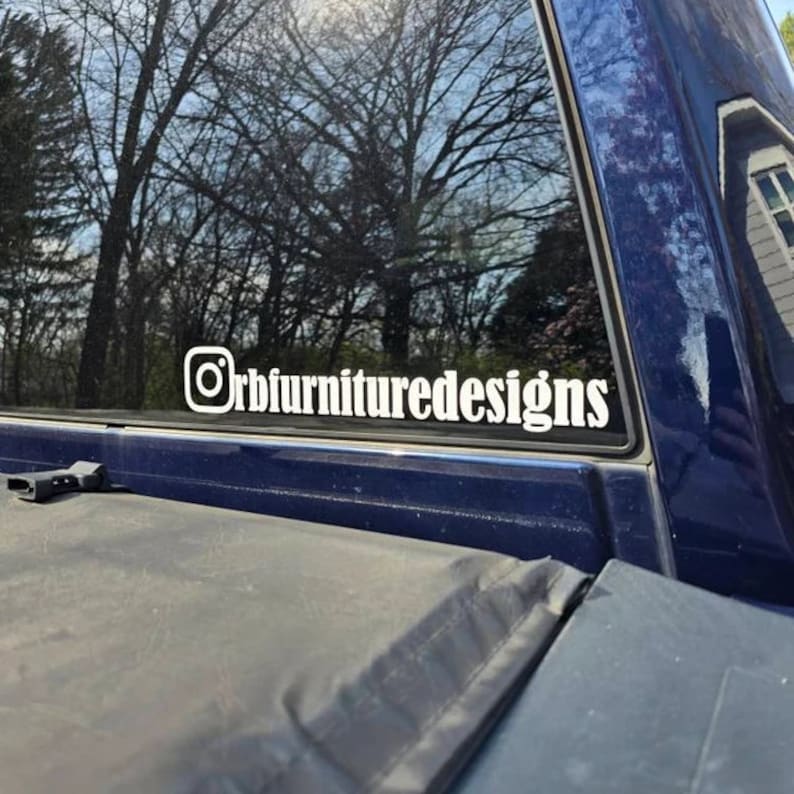 Personalized Custom Instagram Name Vinyl Decal Sticker | Car Window ...