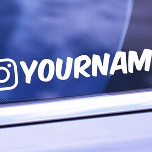 Custom Social Media Username Decals - Personalized Username Sticker ...