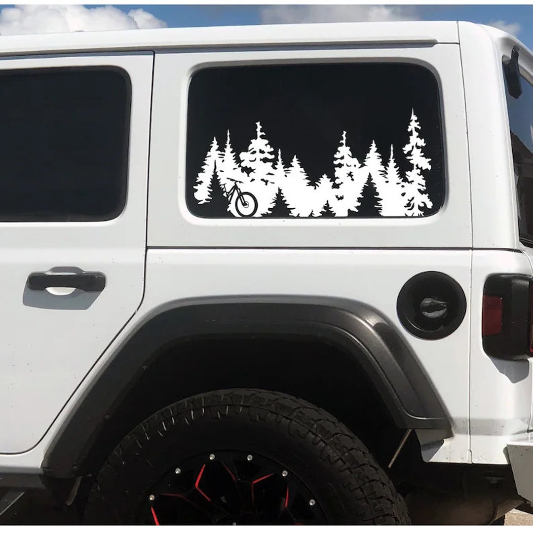 Side Window Decal Mountain Bike Decal Large Mountain Bike - Etsy