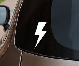 Lightning Bolt Decal Sticker - Comic Book Icon - Flash Speed Superhero ...