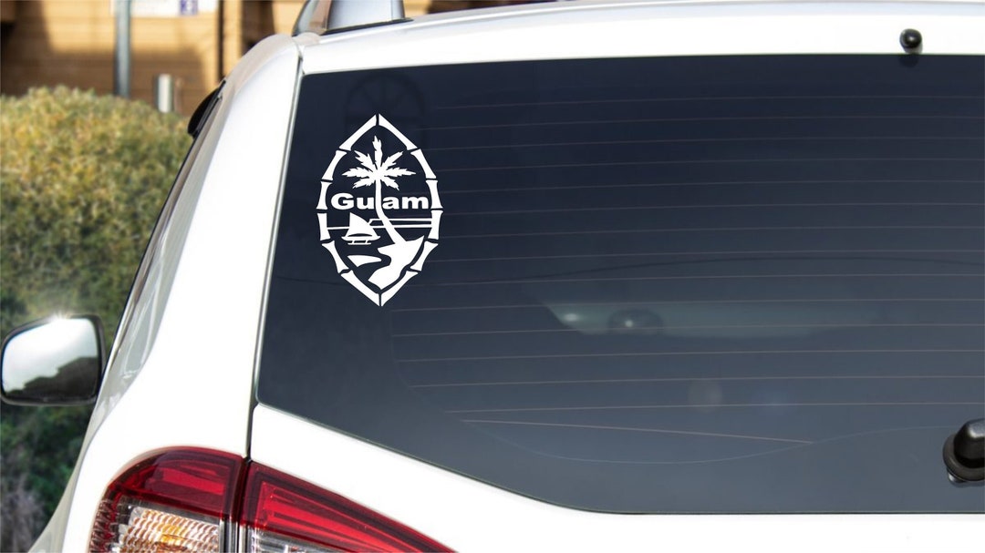 Guam Island Flag Crest Decal Vinyl Car Sticker - Different Colors and ...