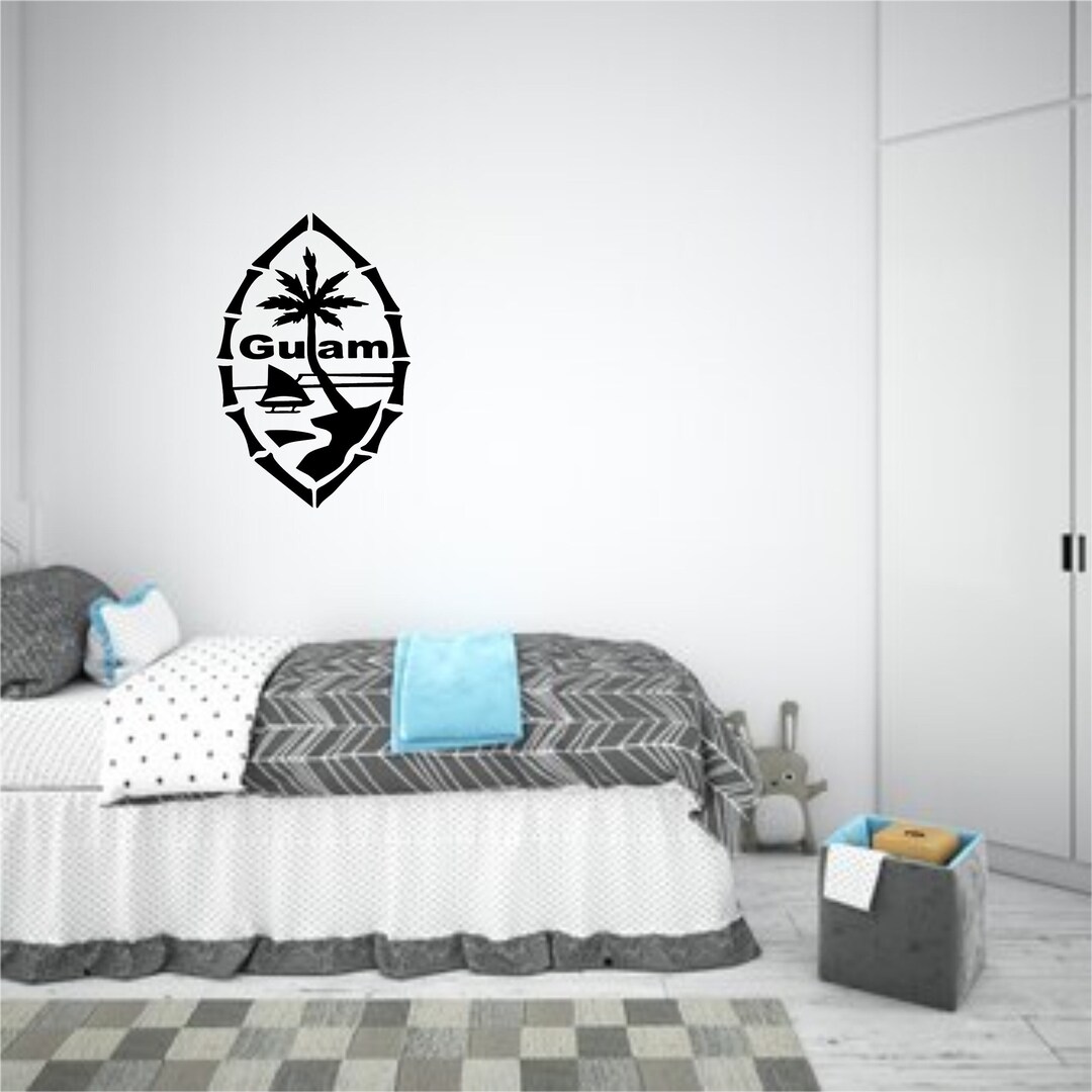Guam Island Flag Wall Decal Vinyl Sticker - Different Colors and Sizes ...