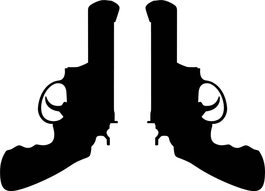 Revolver Guns Decal Vinyl Sticker 2 Pack - Different Colors and Sizes ...