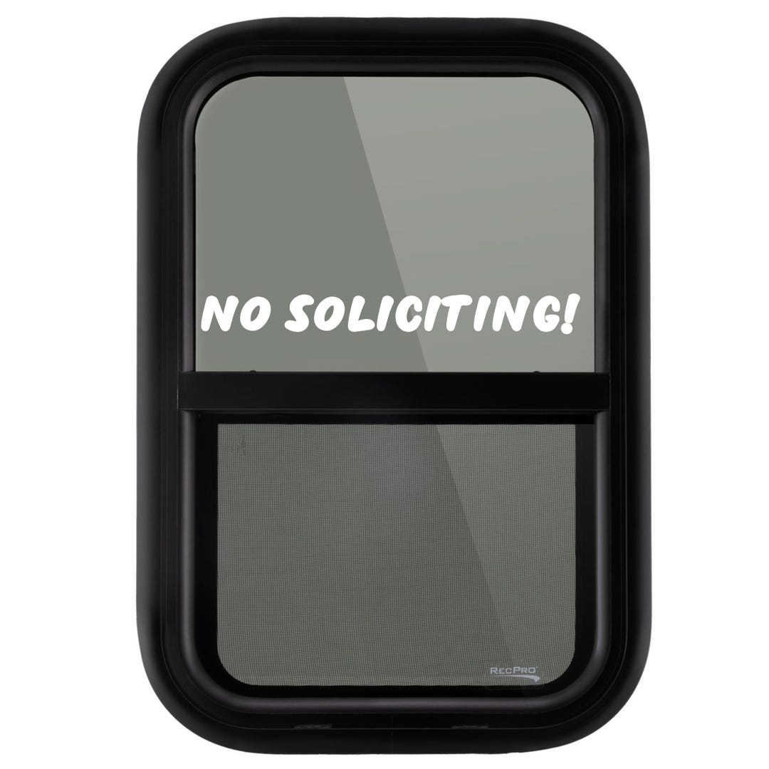 No Solicting Decal Sticker Vinyl Sign - Windows, Cars, Doors, Etc. 7 ...