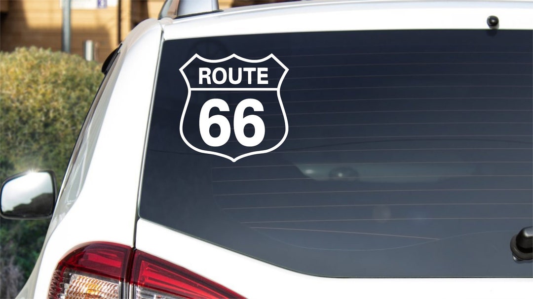 Route 66 Driving Decal Vinyl Sticker - for Windows, Cars, Laptop ...