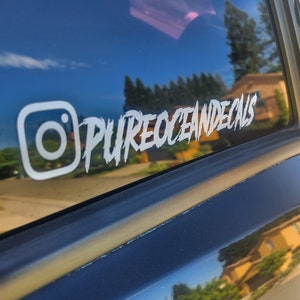 Custom Social Media Username Decals - Personalized Username Sticker ...