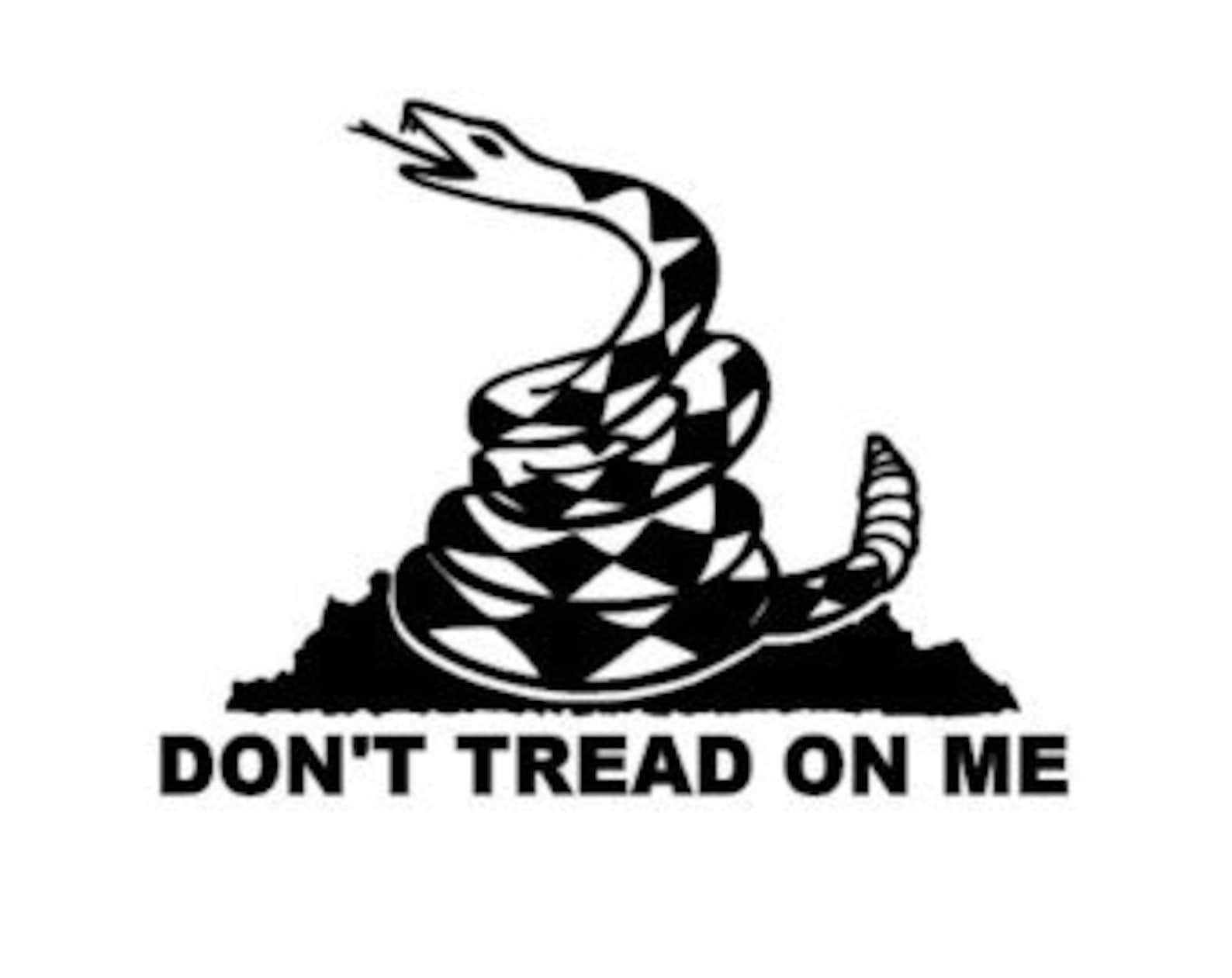 Don't Tread on Me Snake Decal Sticker Different Colors - Etsy