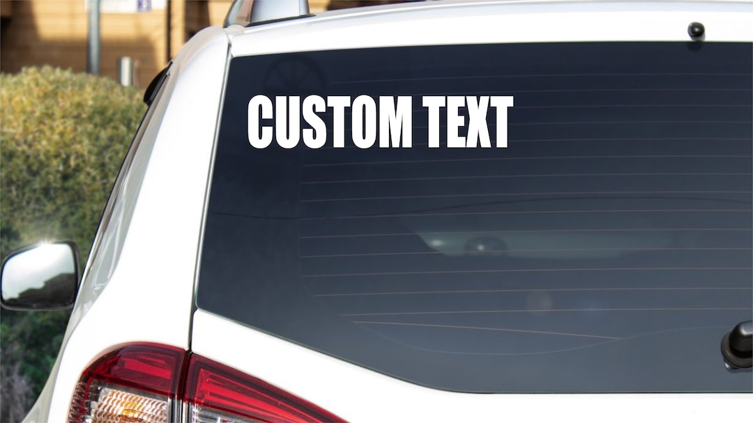 Custom Text Vinyl Decal | Car Window Banner Personalized Username JDM ...