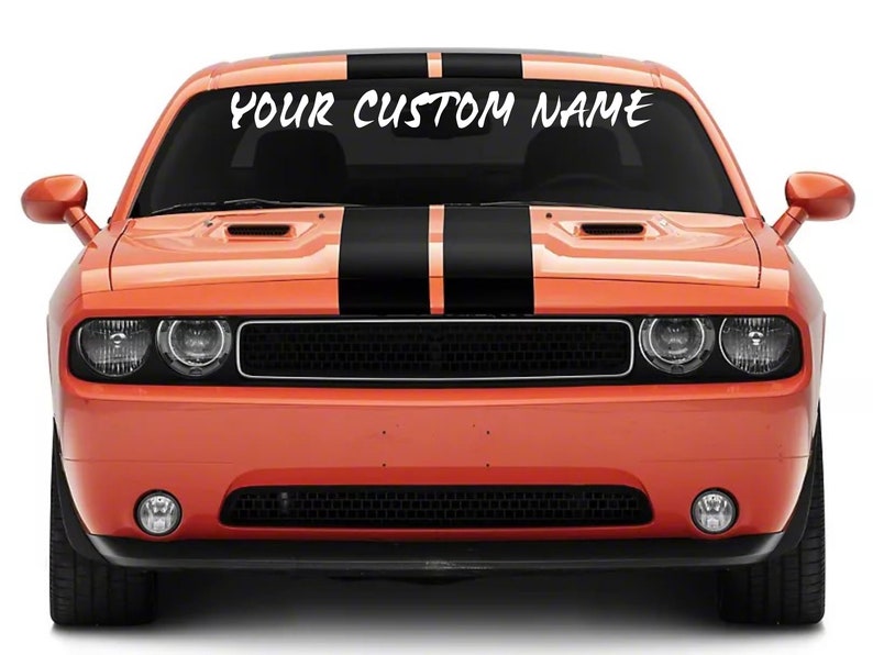 Custom Text Windshield Banner Vinyl Decal Sticker | Car Window Banner ...
