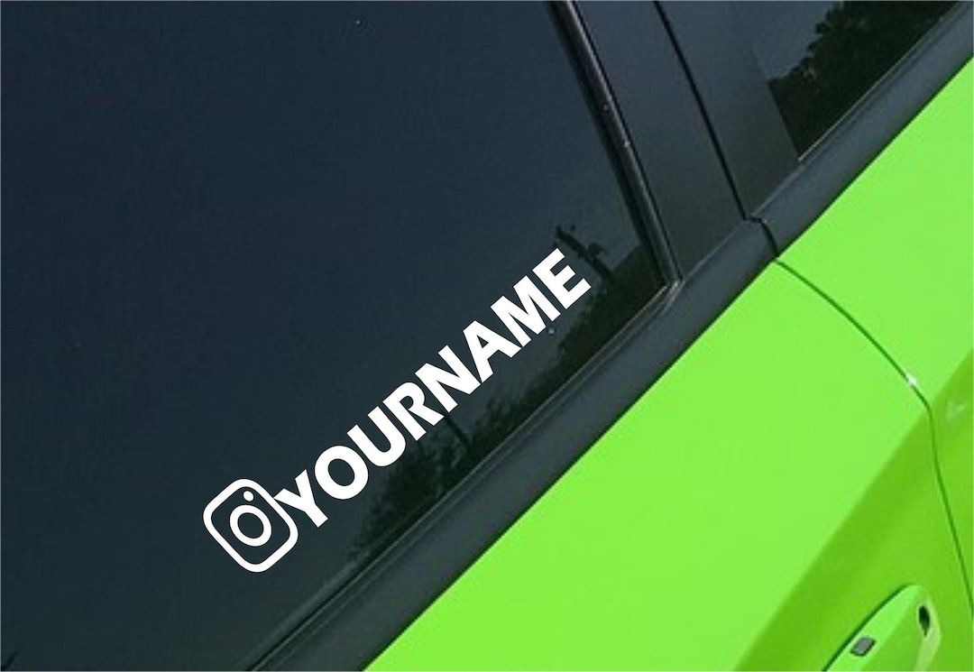 Personalized Custom Instagram Name Vinyl Decal Sticker | Car Window ...