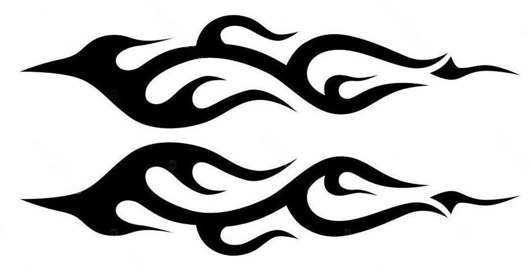 Islander 2 Tribal Flame Vinyl Decals Truck, Motorcycle Tank Decal Vinyl ...