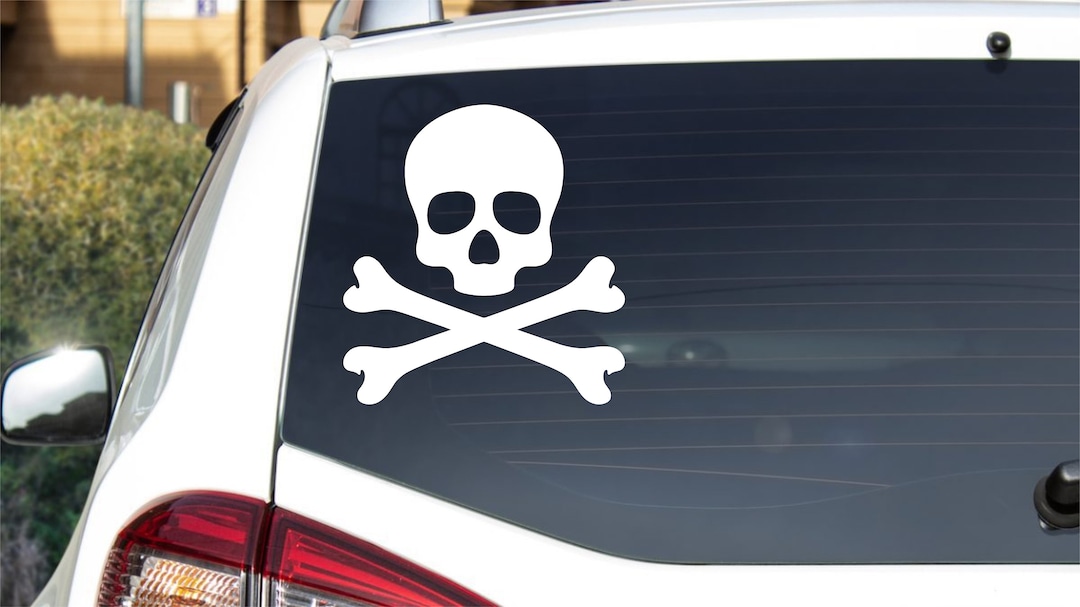 Skull and Crossbones Decal Vinyl Sticker - for Window, Cars, Laptop ...