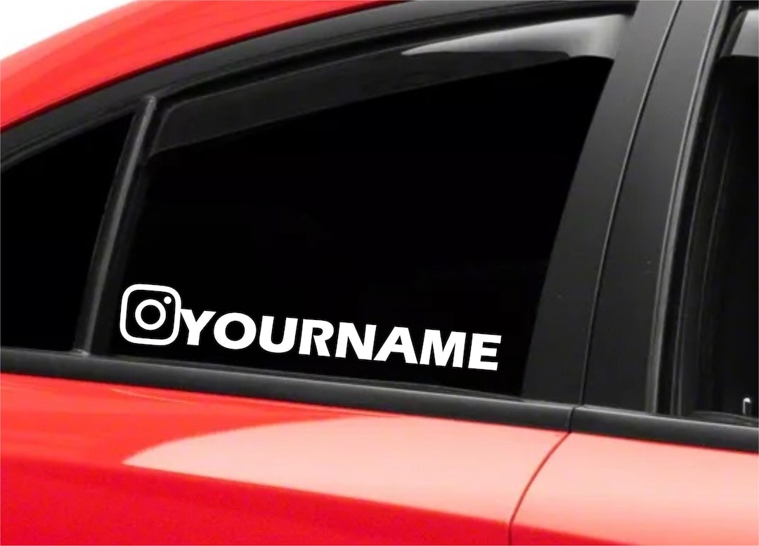 Personalized Custom Instagram Name Vinyl Decal Sticker | Car Window ...