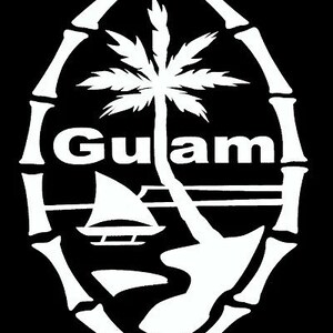 Guam Island Flag Crest Decal Vinyl Car Sticker - Different Colors and ...