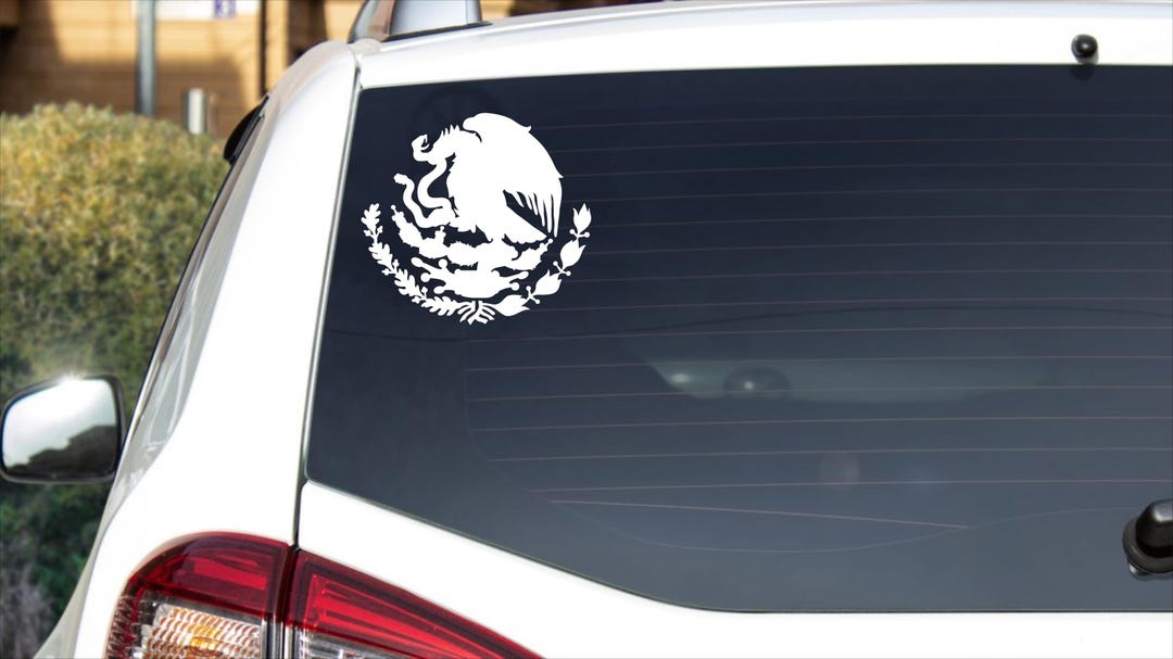 Mexican Flag Eagle Sticker Decal Vinyl - for Windows, Bottles, Cars ...