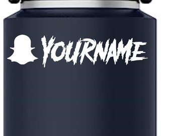 Custom Snapchat Name Vinyl Decal Car Window Personalized Snap Username ...