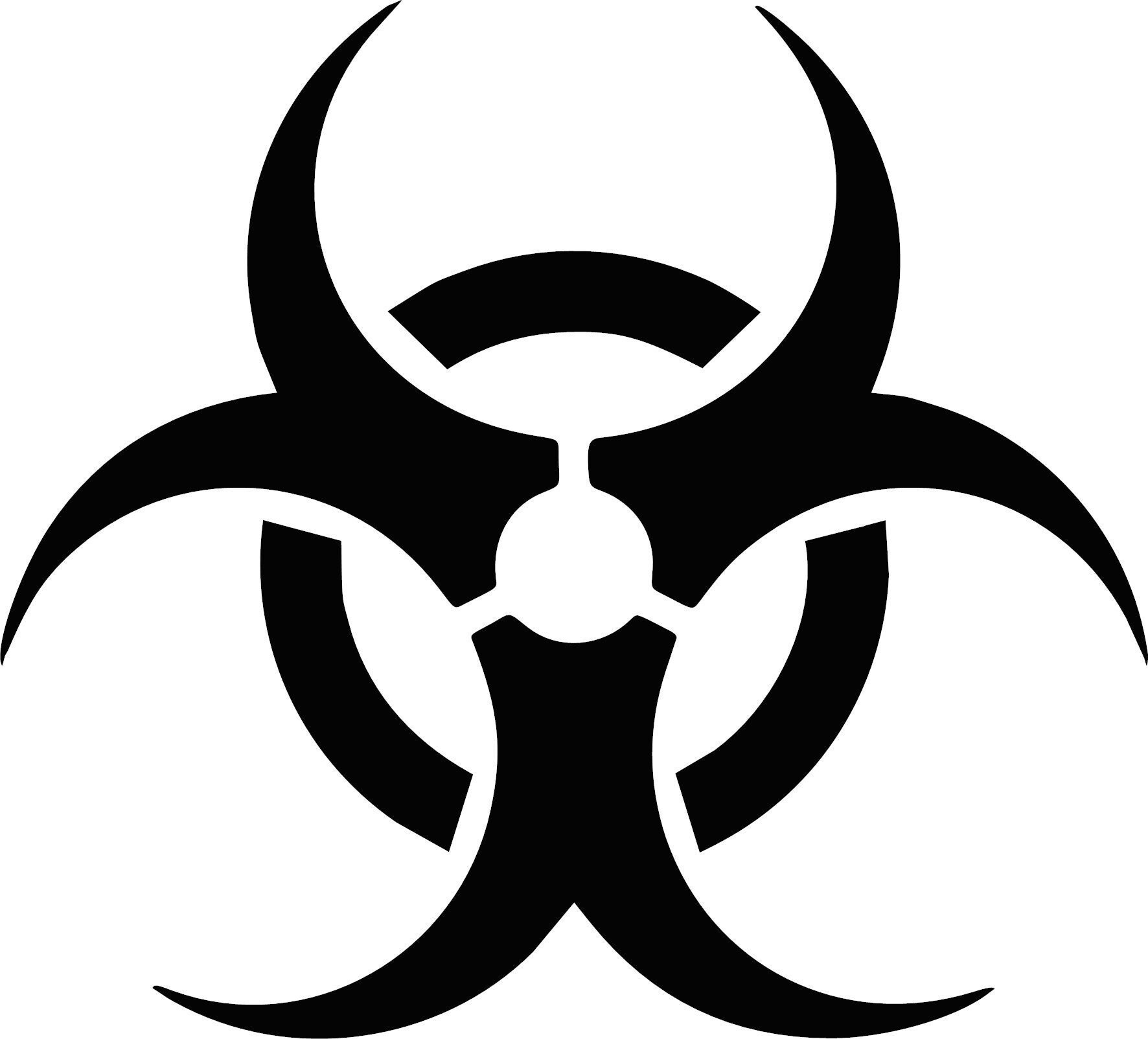 Biohazard Symbol Sign Decal Vinyl Sticker- Different Colors and Sizes ...