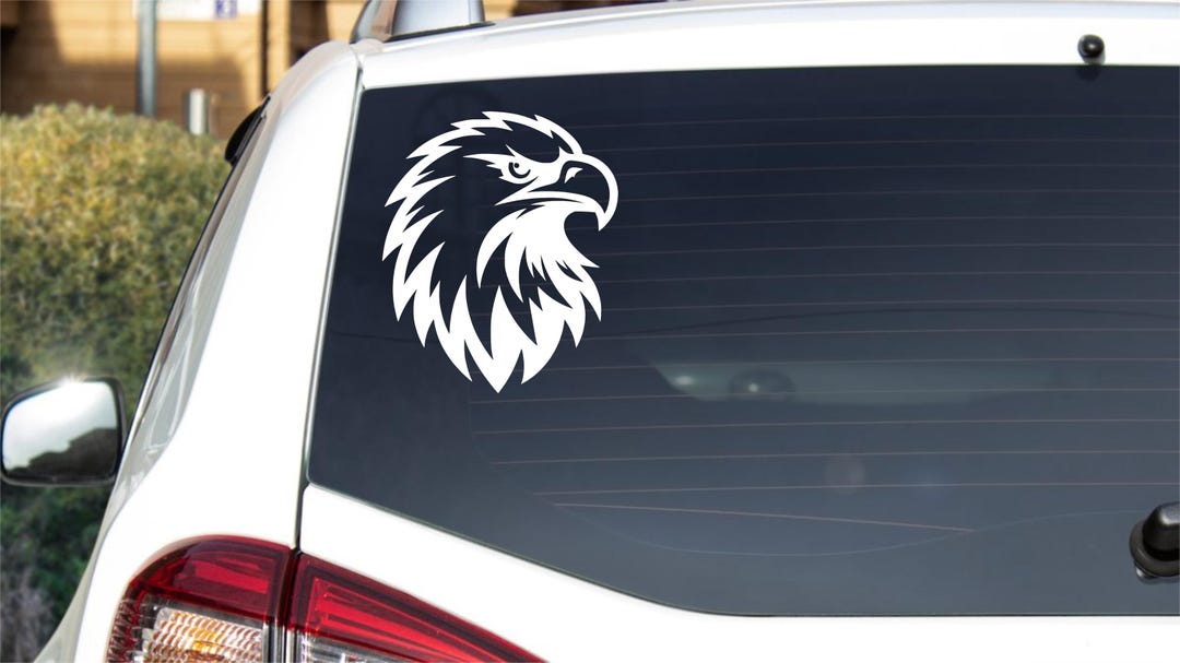 American Bald Eagle Head Sticker Decal Graphic - for Windows, Cars ...