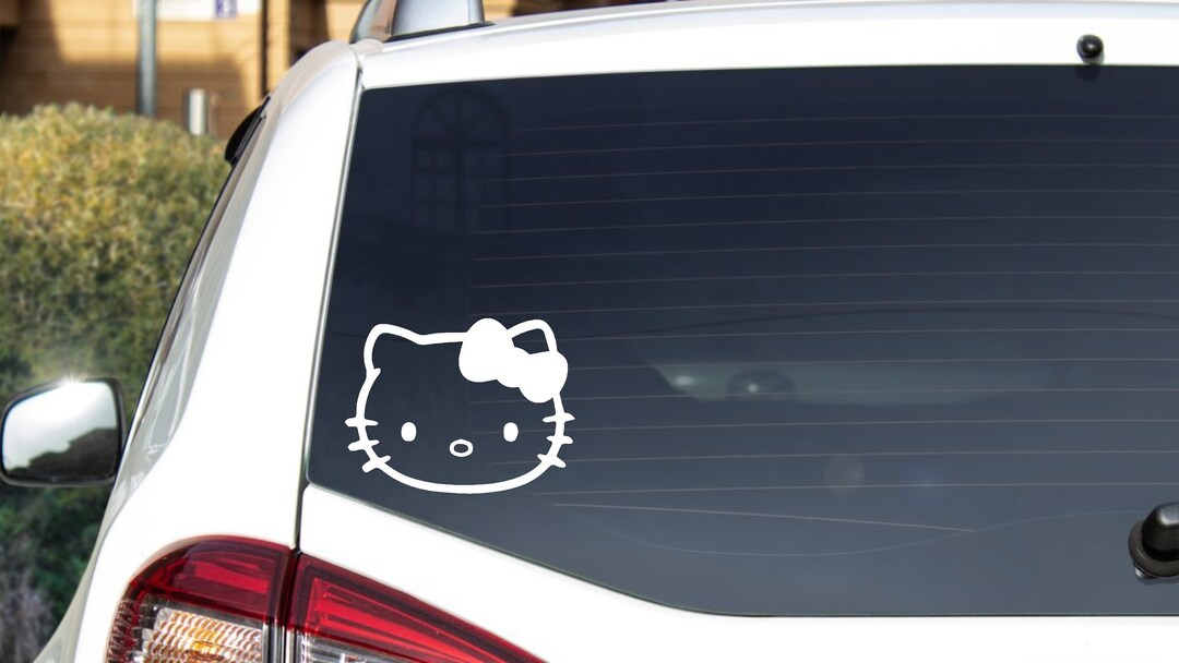 Hello Kitty Head Decal Sticker/ Different Sizes and Colors/ SAME DAY ...