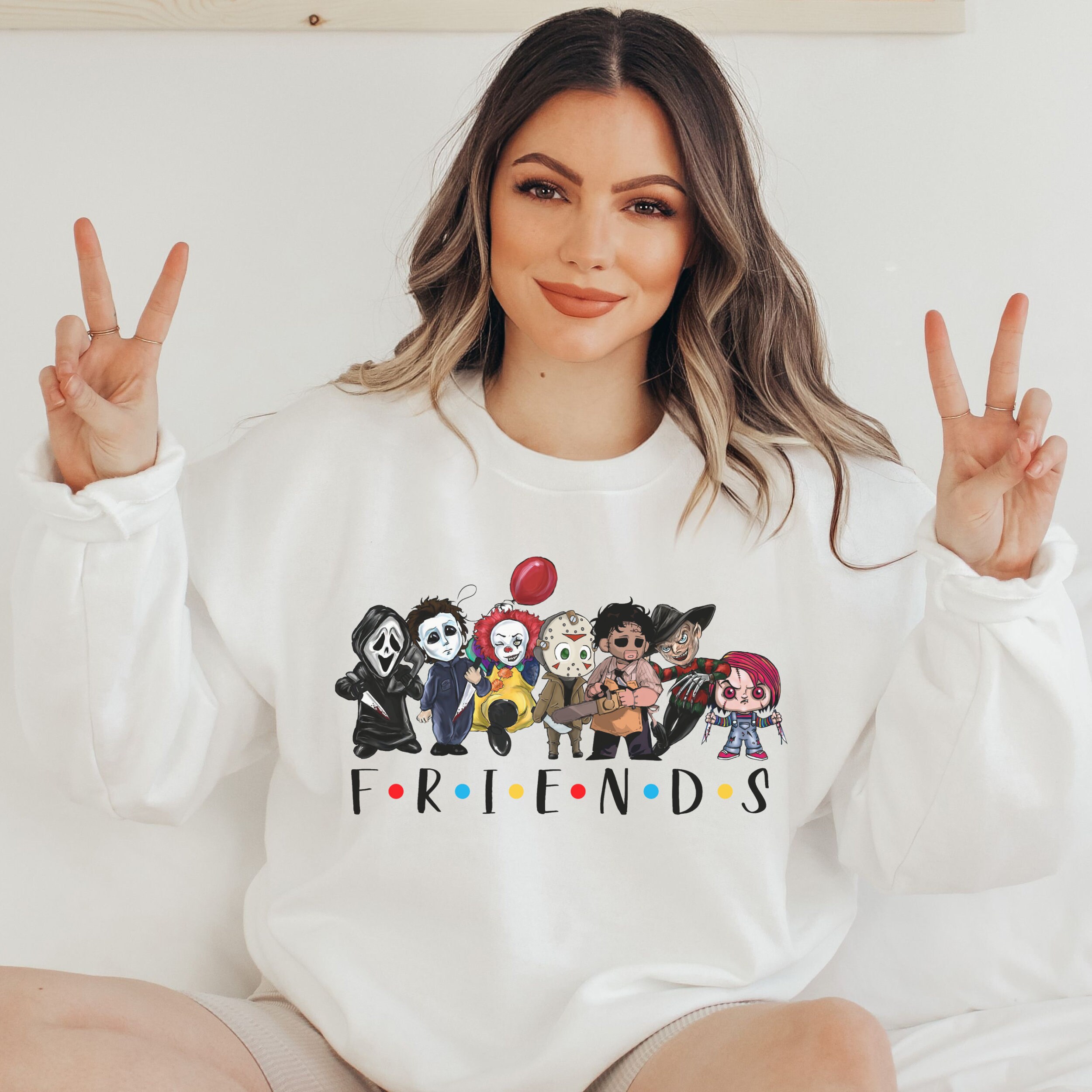 Unisex Halloween Horror Movie Characters Sweatshirt - Etsy