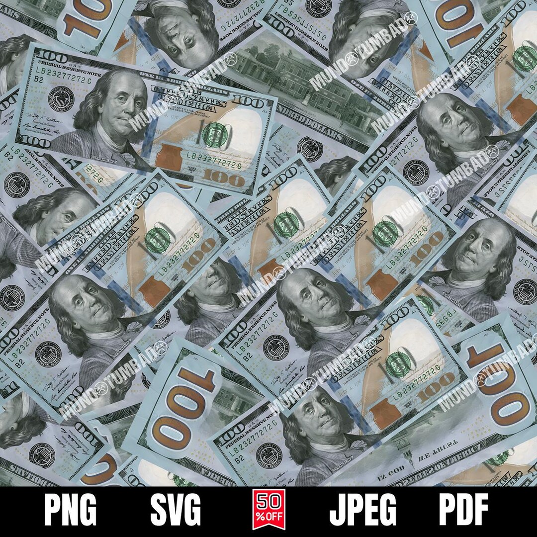 100 Dollar Bills Seamless Money Background - Hundred Dollar Bills ...