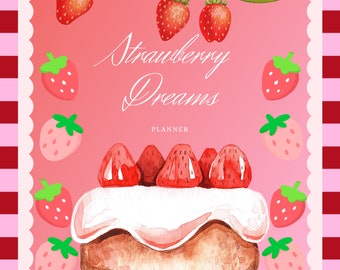 Printable Planner | Strawberry | Monthly Calendar | Digital Planner ...