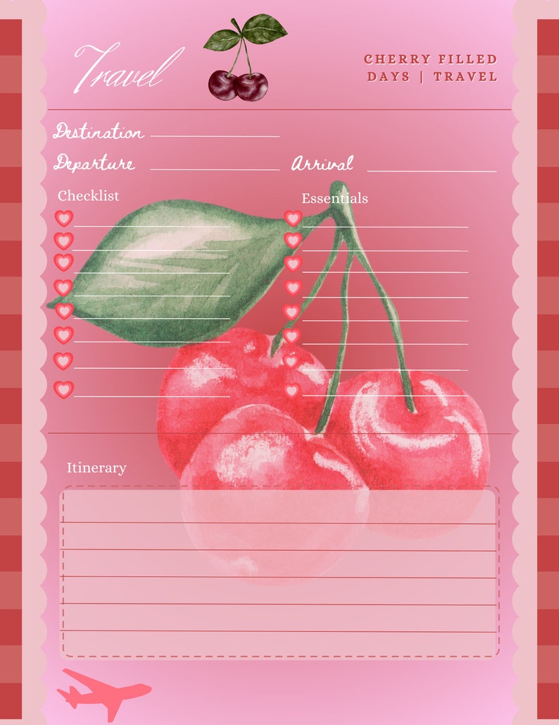 Cherry Filled Days Digital Planner - Etsy