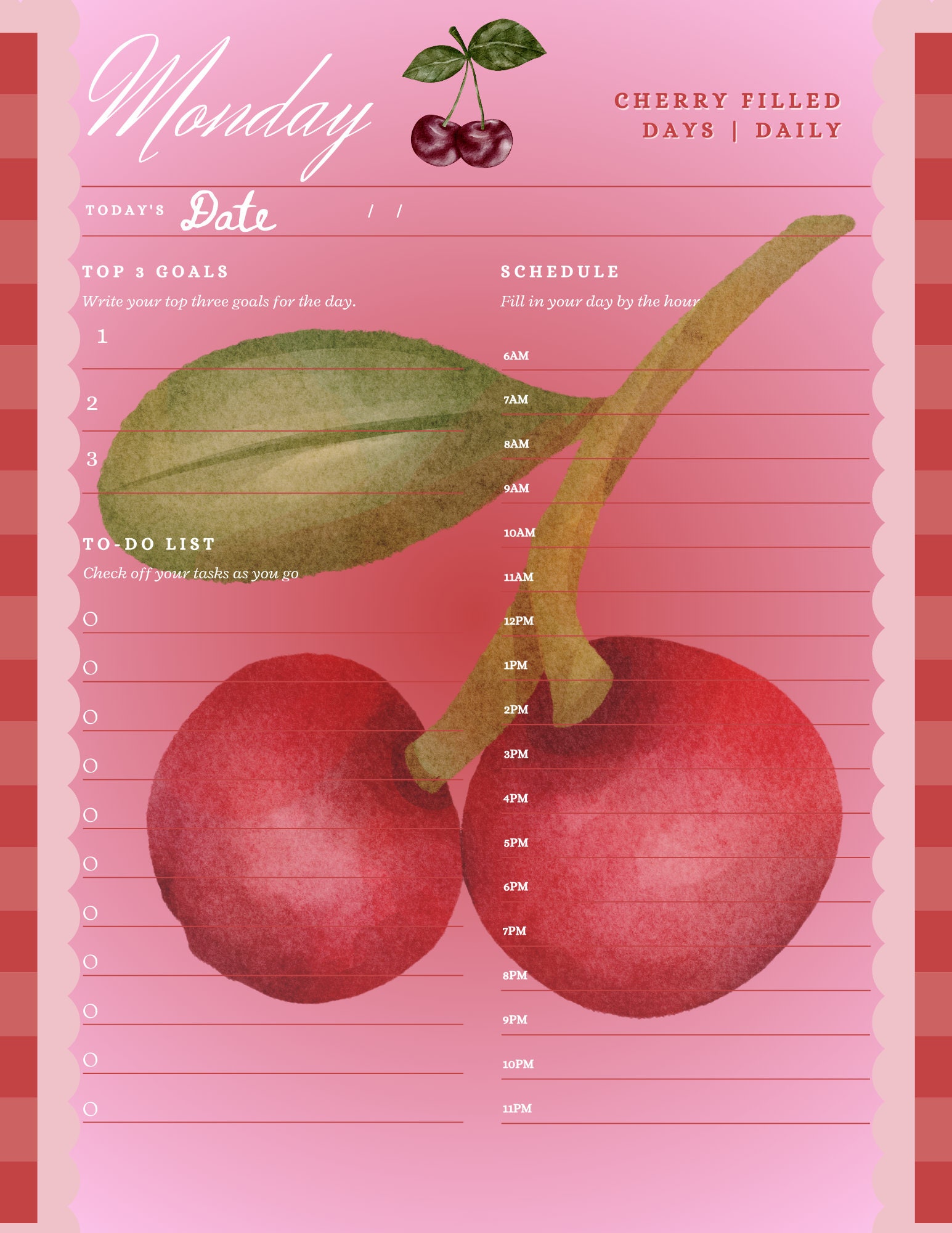 Cherry Filled Days Digital Planner - Etsy