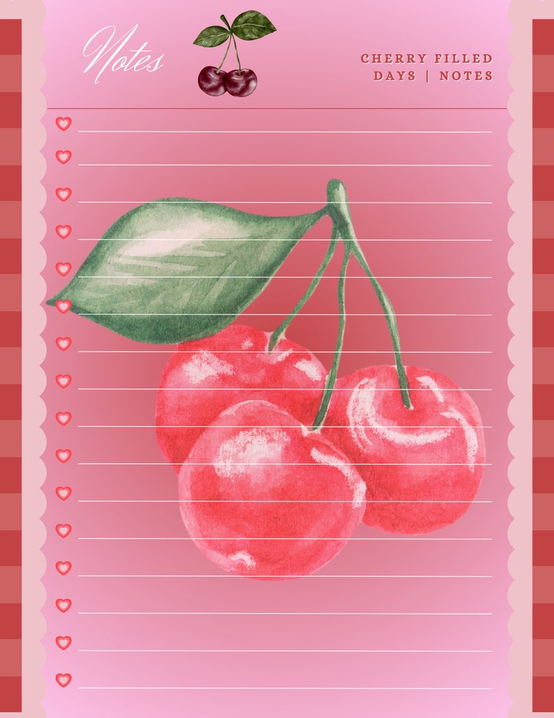 Cherry Filled Days Digital Planner - Etsy