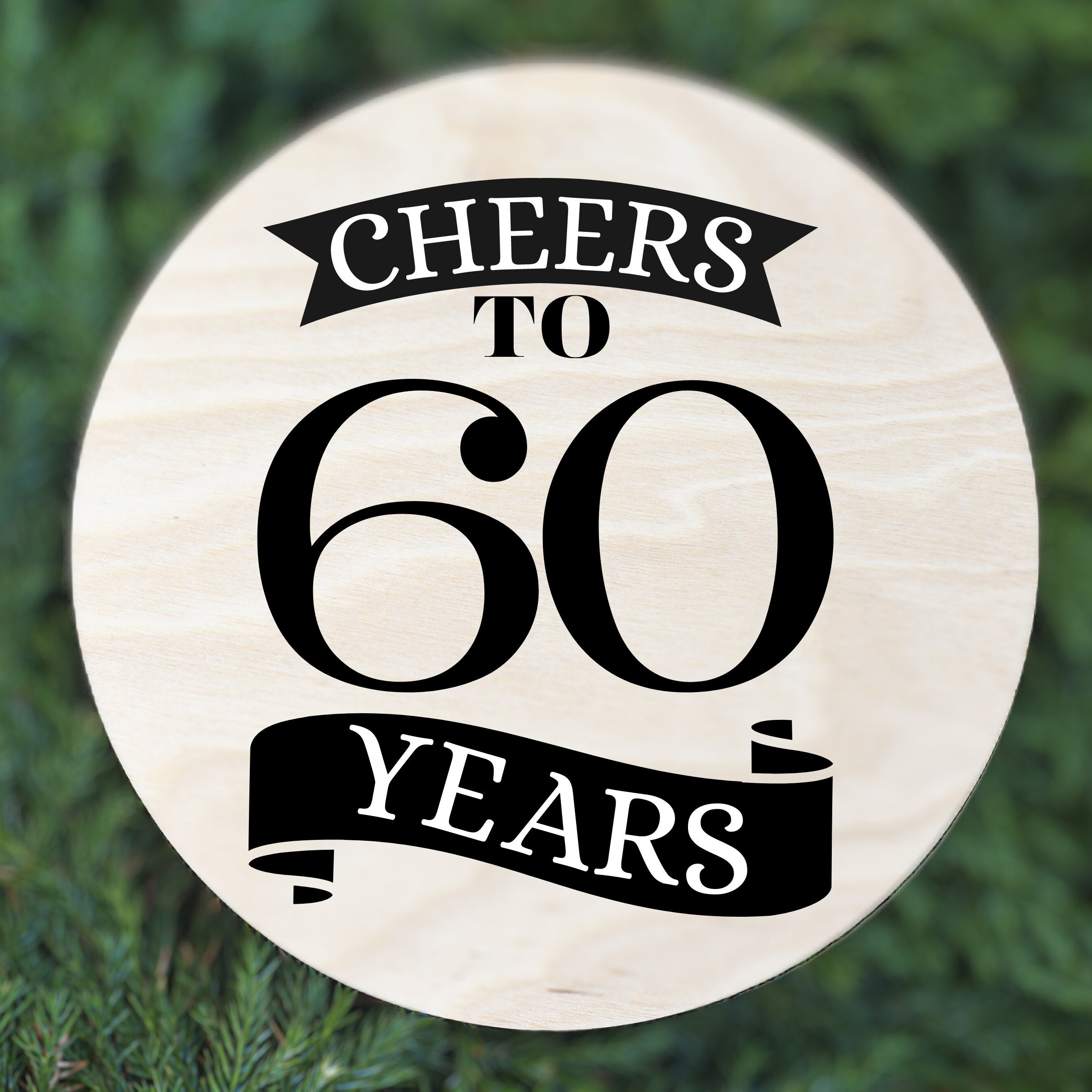 Cheers to 60 Years Svg Happy 60th Birthday Png Sign Jpg Wall Art ...