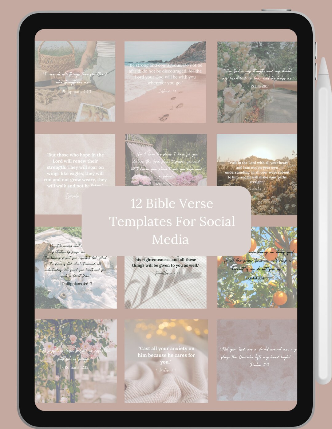 12 Bible Verse Instagram Templates, 2024/2025 Instagram Templates to ...