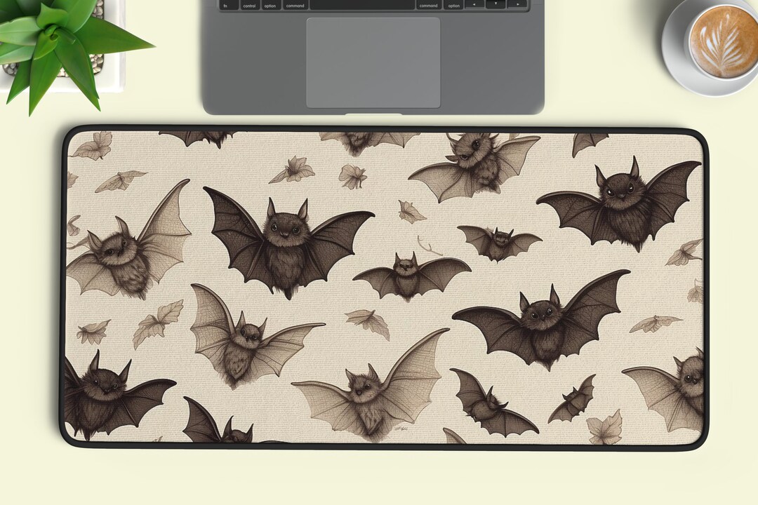 Bat Desk Mat - Large Gaming Mouse Pad - Unique Desk Accessories - Large ...