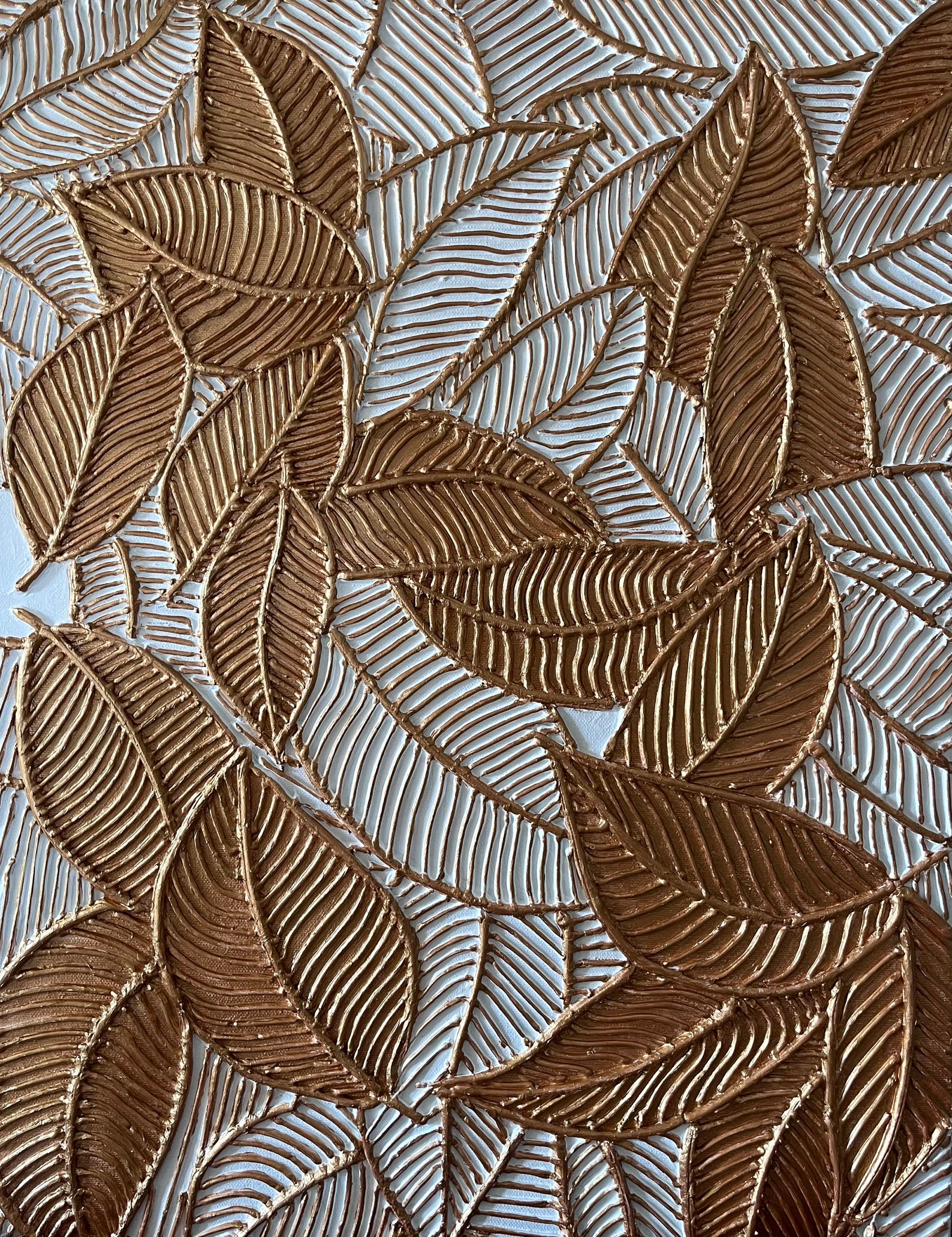 Texture Art on Canvas / Texture Leaves Art on Canvas / Leaves Texture ...