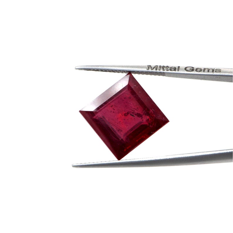 Natural Bangkok Ruby Square 16.72cts, Loose Faceted Natural Ruby ...