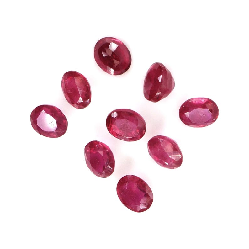 Natural Bangkok Ruby Calibrated Ovals 3x5mm & 4x6mm Loose Faceted ...