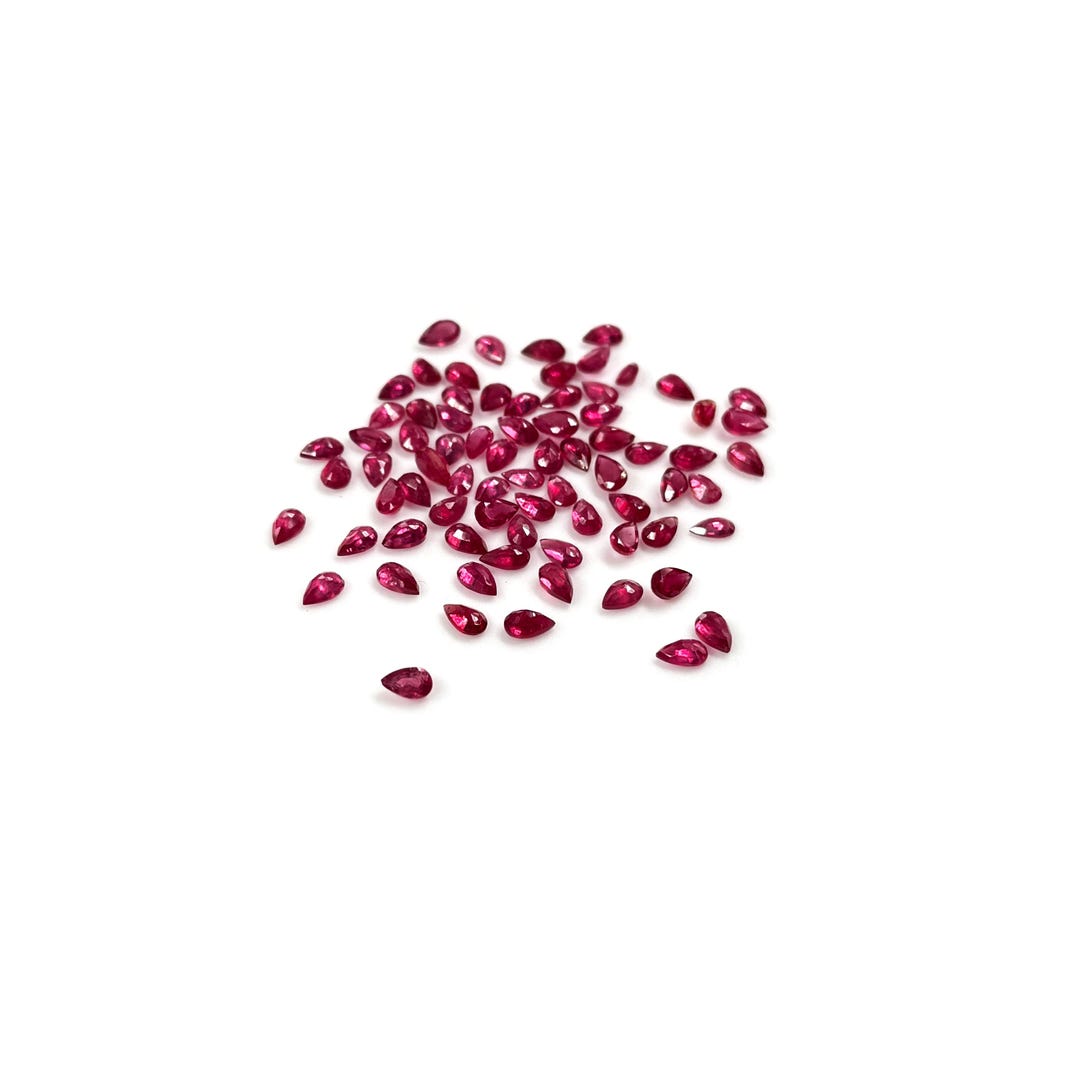 Natural Bangkok Pigeon Blood Red Top Quality Ruby Calibrated Pears ...