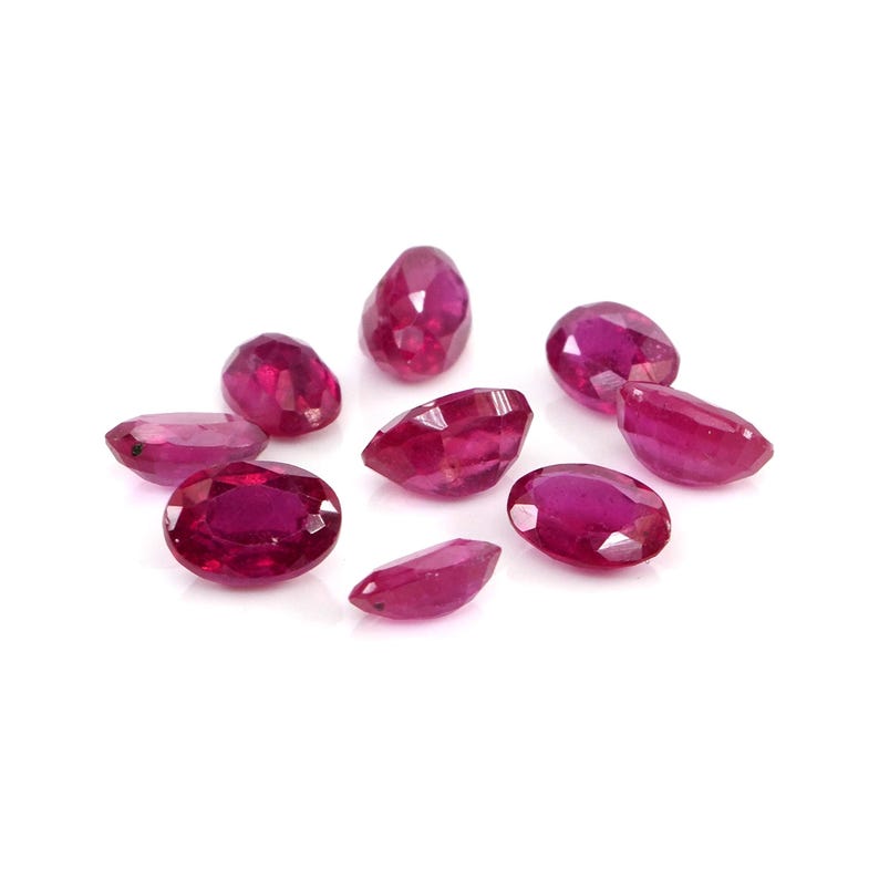 Natural Bangkok Ruby Calibrated Ovals 3x5mm & 4x6mm Loose Faceted ...