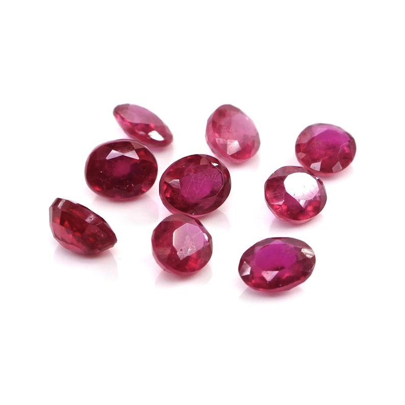 Natural Bangkok Ruby Calibrated Ovals 3x5mm & 4x6mm Loose Faceted ...